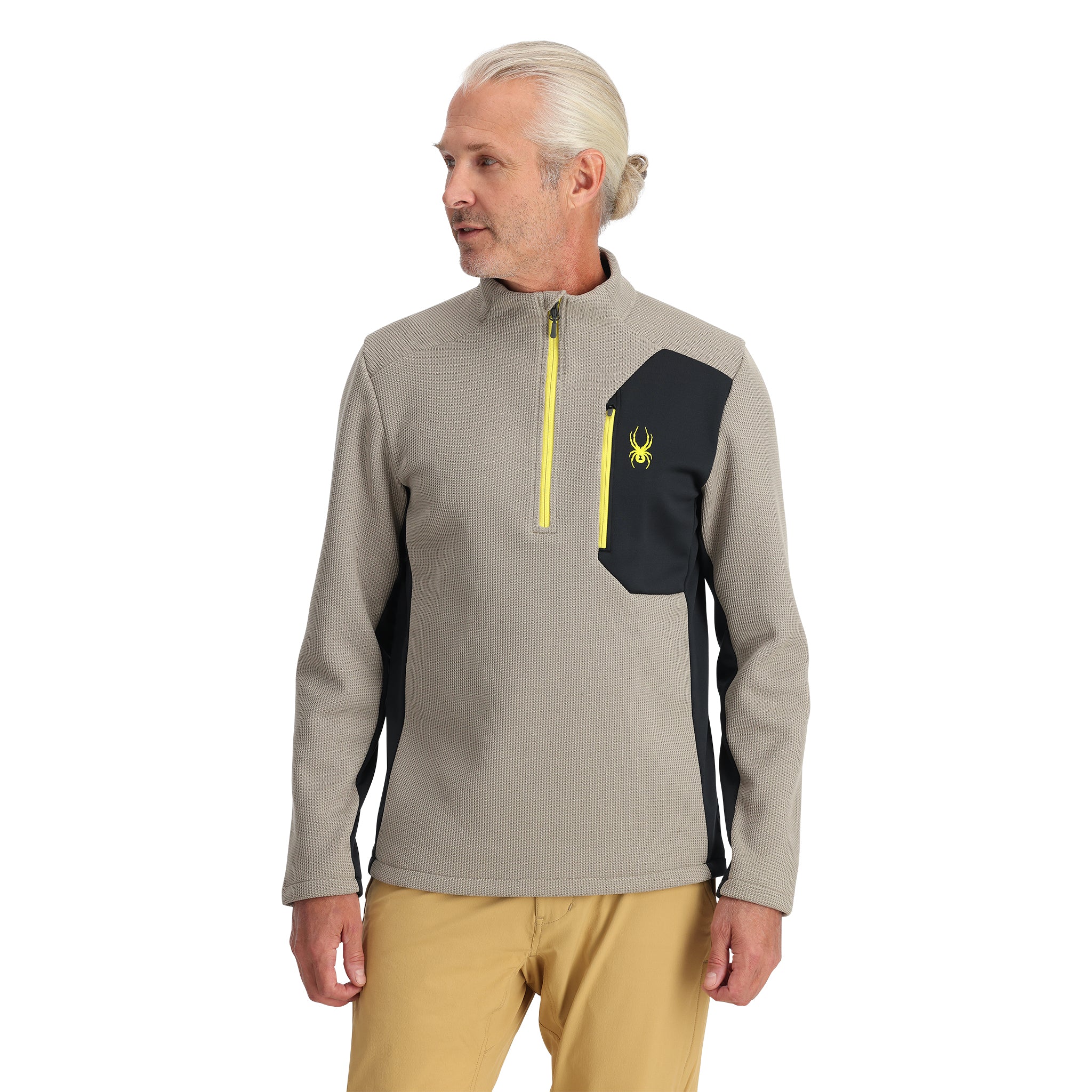 Mens Bandit Half Zip - Concrete | Spyder Europe